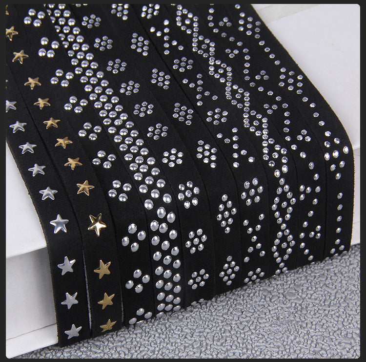 Suded tape with metal studs – www.jimmybuttons.com.au
