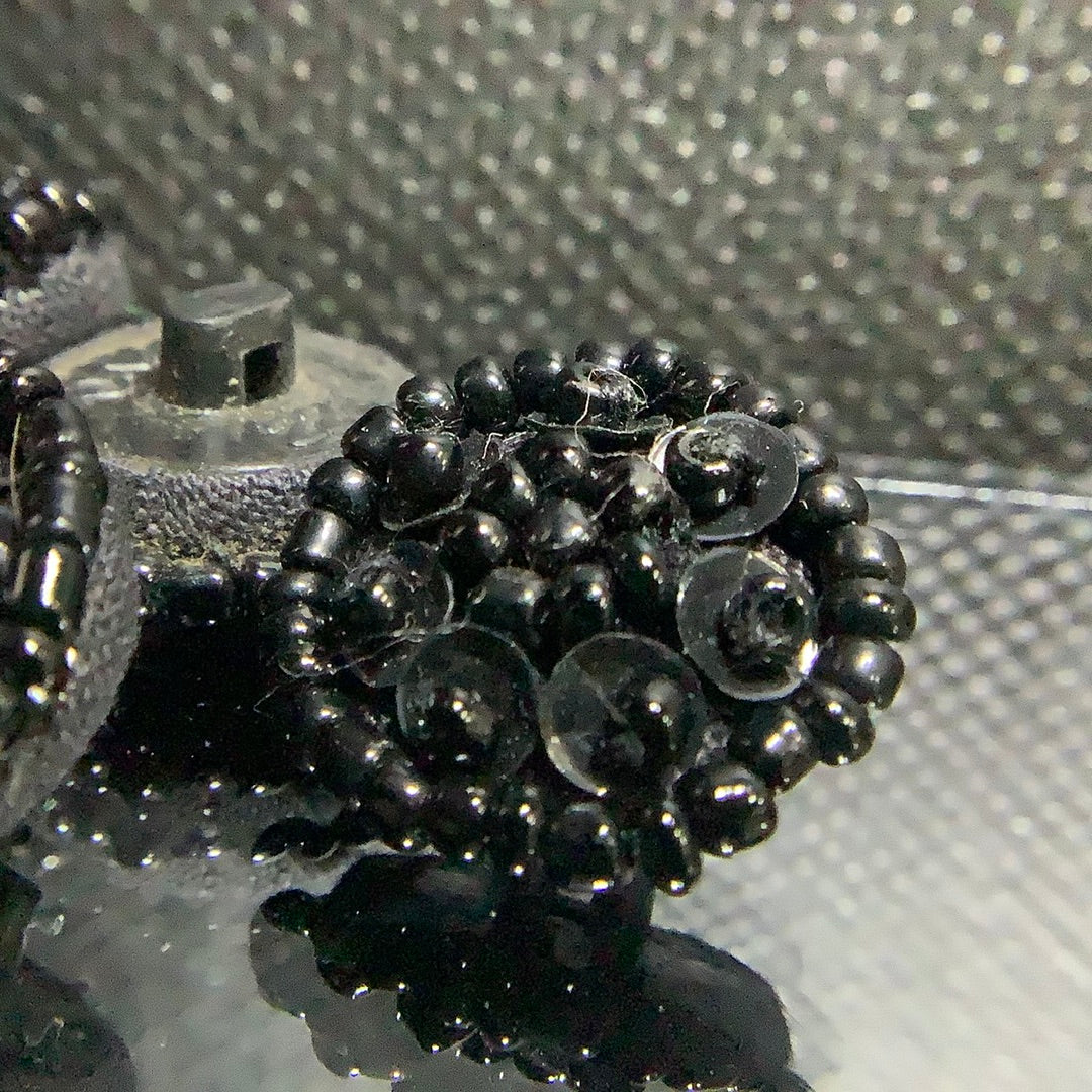 Beaded sequin shank button – www.jimmybuttons.com.au