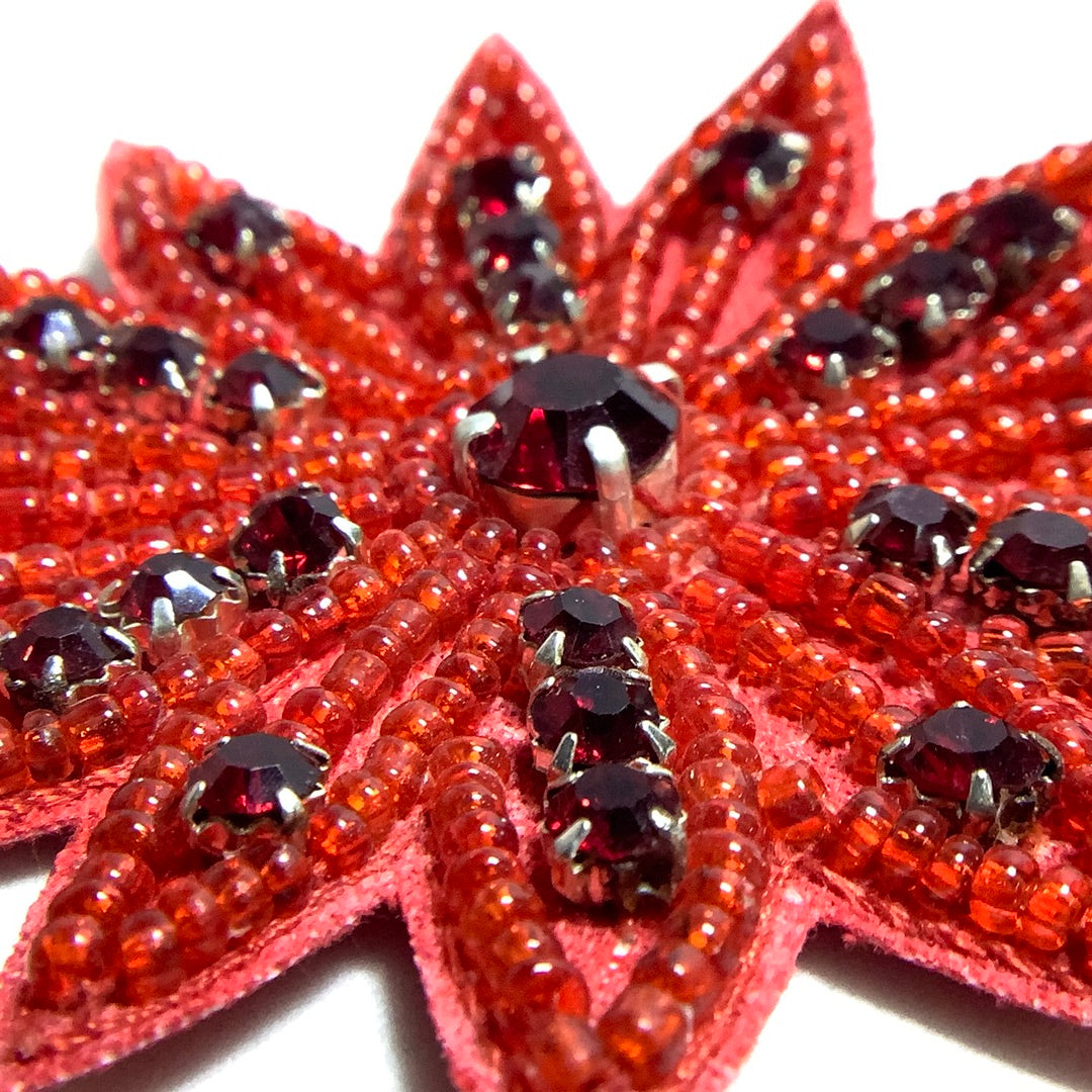 Beaded daffodil applique – www.jimmybuttons.com.au