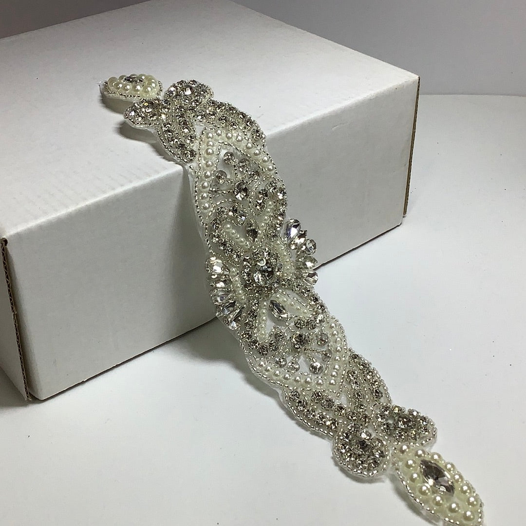 Iron-on Pearl Rhinestone Applique – www.jimmybuttons.com.au